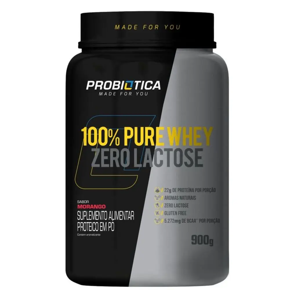 WHEY ZERO LAC 900G MORANGO - PROBIÓTICA - WHEY ZERO LAC (900G) MORANGO ...